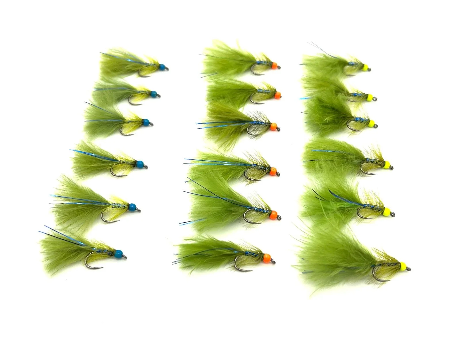 18 x Blue Flash Damsel Selection For Trout Fly Fishing — World Class Flies