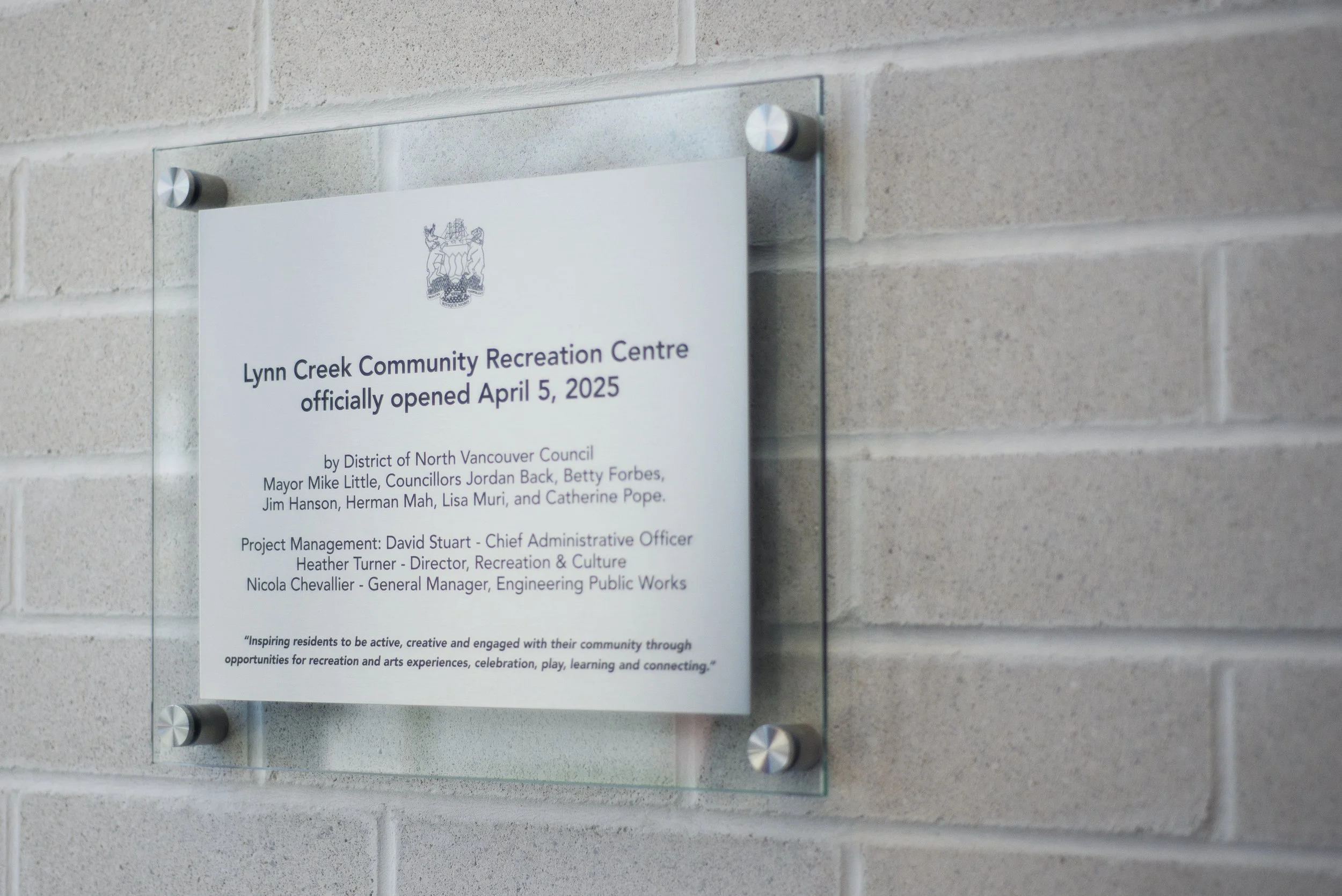 Lynn Creek Community Centre Art installation — Carson Ting