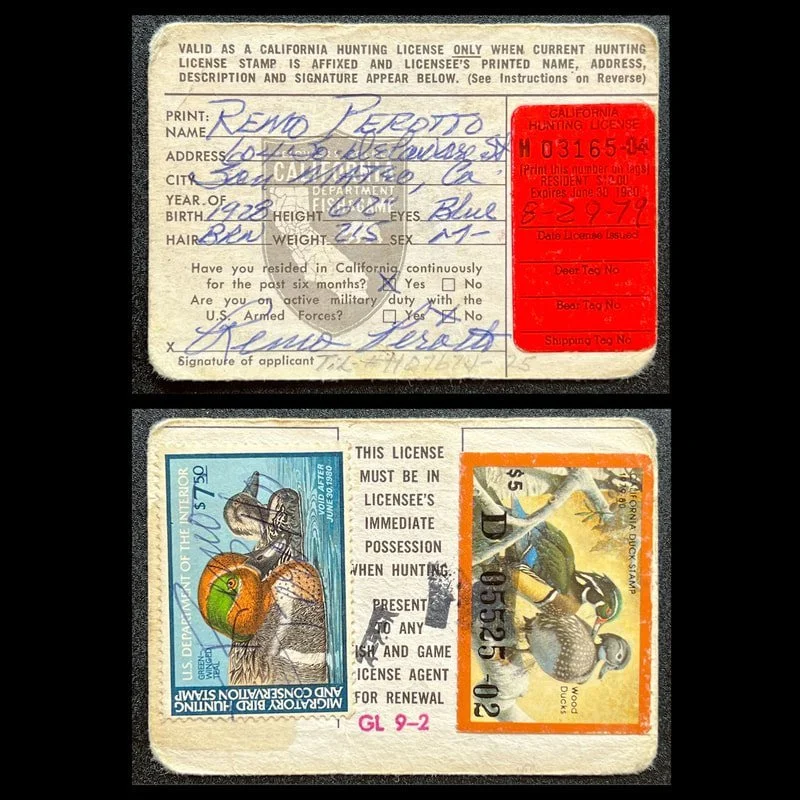 1979-80 California Hunting License s/n 3165-04