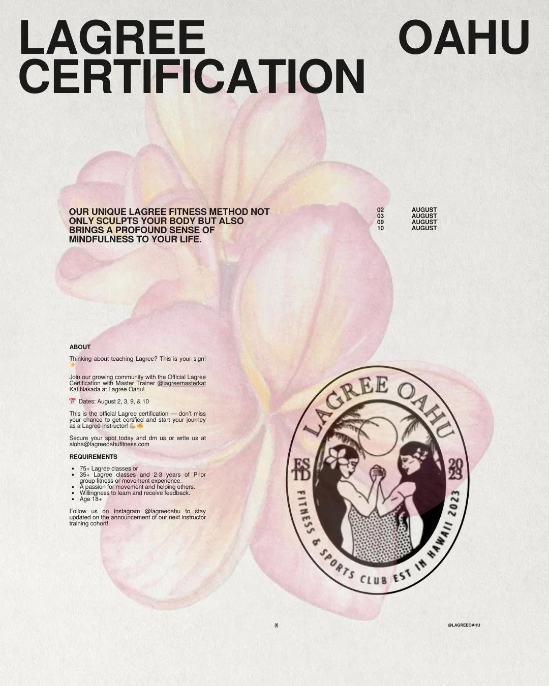 Official Lagree Certifications and more — LAGREE MASTER CLASS