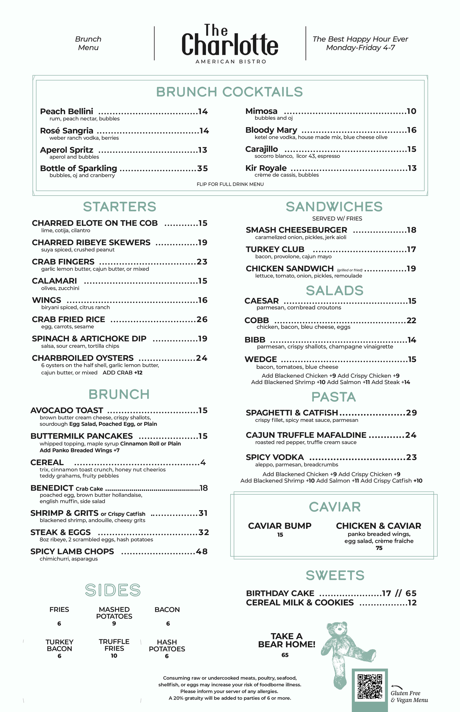 Menu | Explore Our Menu - Reserve Today — The Charlotte