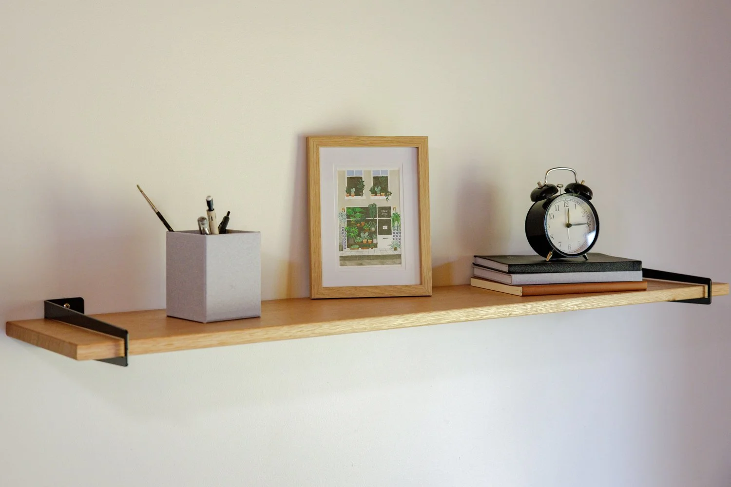 Long Narrow Slimline Tasmanian Oak Shelf | South Oak Woodcraft