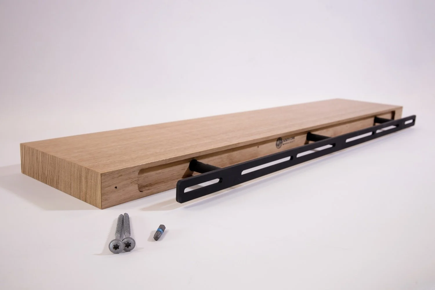 Large Tasmanian Oak Floating Shelf | South Oak Woodcraft