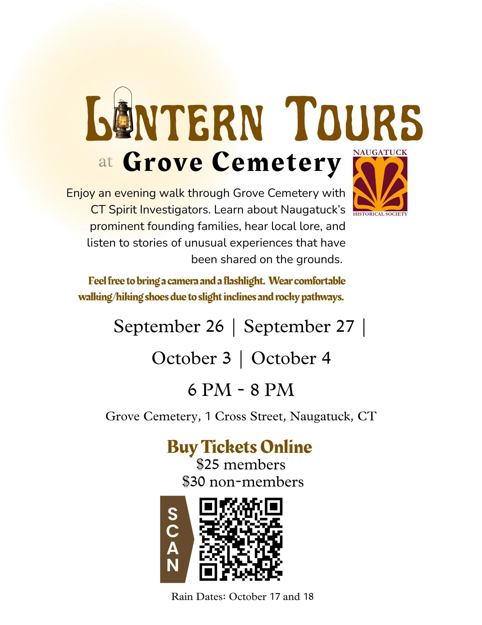 Lantern Tours at Grove Cemetery — Naugatuck Historical Society