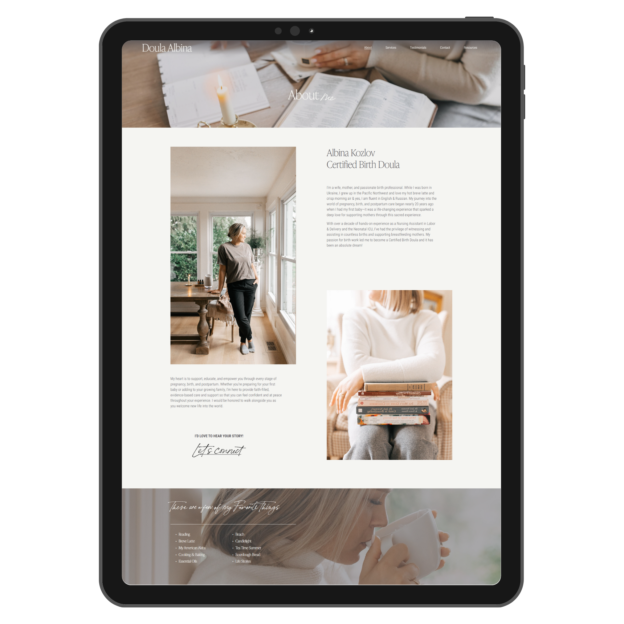 Albina Doula Project - website for birth doula — Katya Pankov Web ...