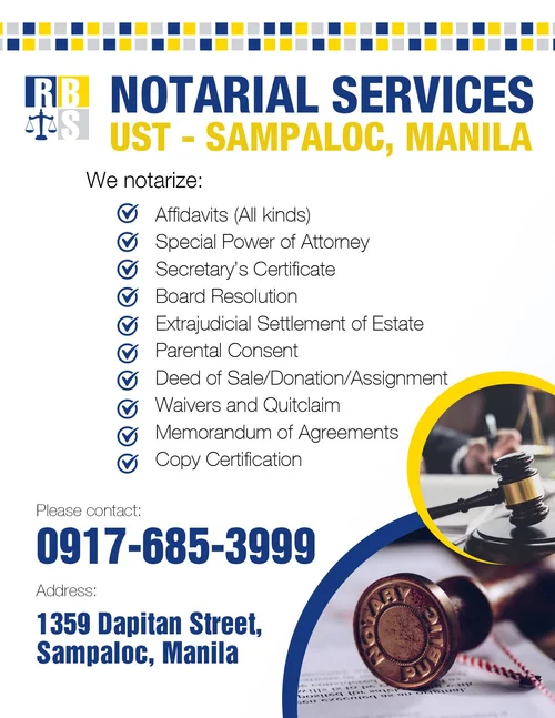 Notarial Service | R.B. Soriano Law Office — Trusted Legal Representation