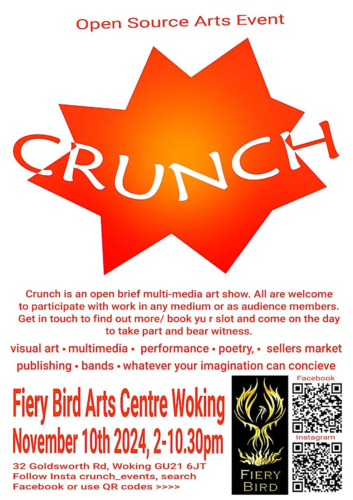 Crunch @ Fiery Bird Woking — Phoenix Cultural Centre