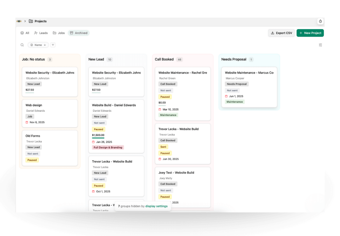 Feature overview — Dubsado