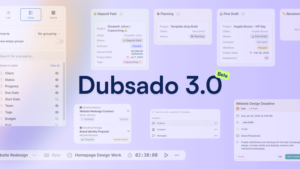 Introducing Dubsado 3.0: A faster, more intuitive platform to help you ...