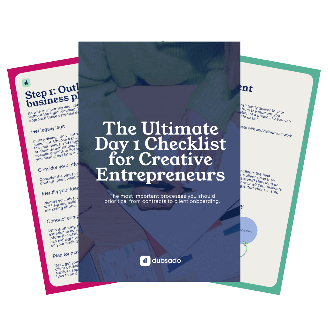 Day one checklist — Dubsado