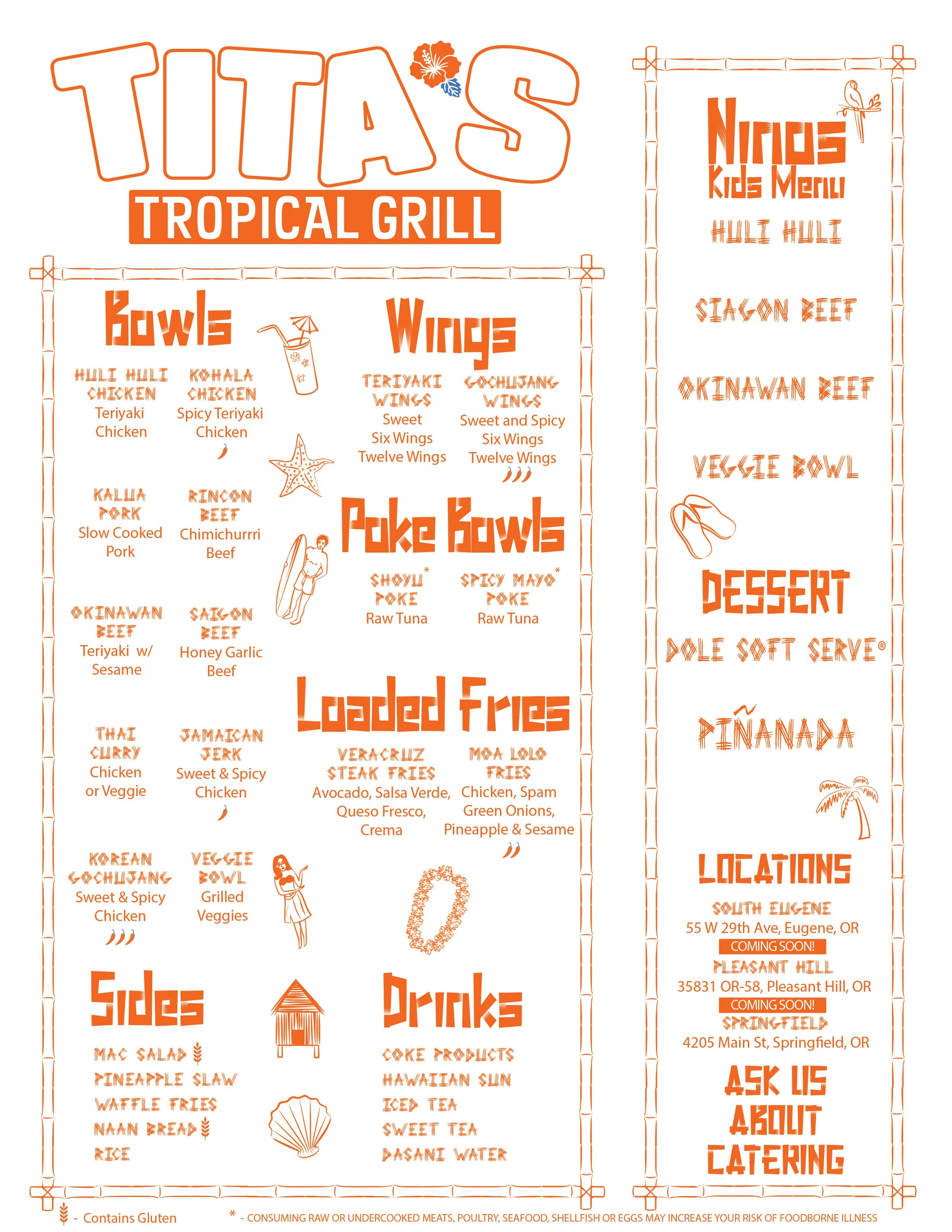 Menu — Tita's Tropical Grill