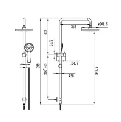 Round Twin Shower Set — BENTONANDSONS
