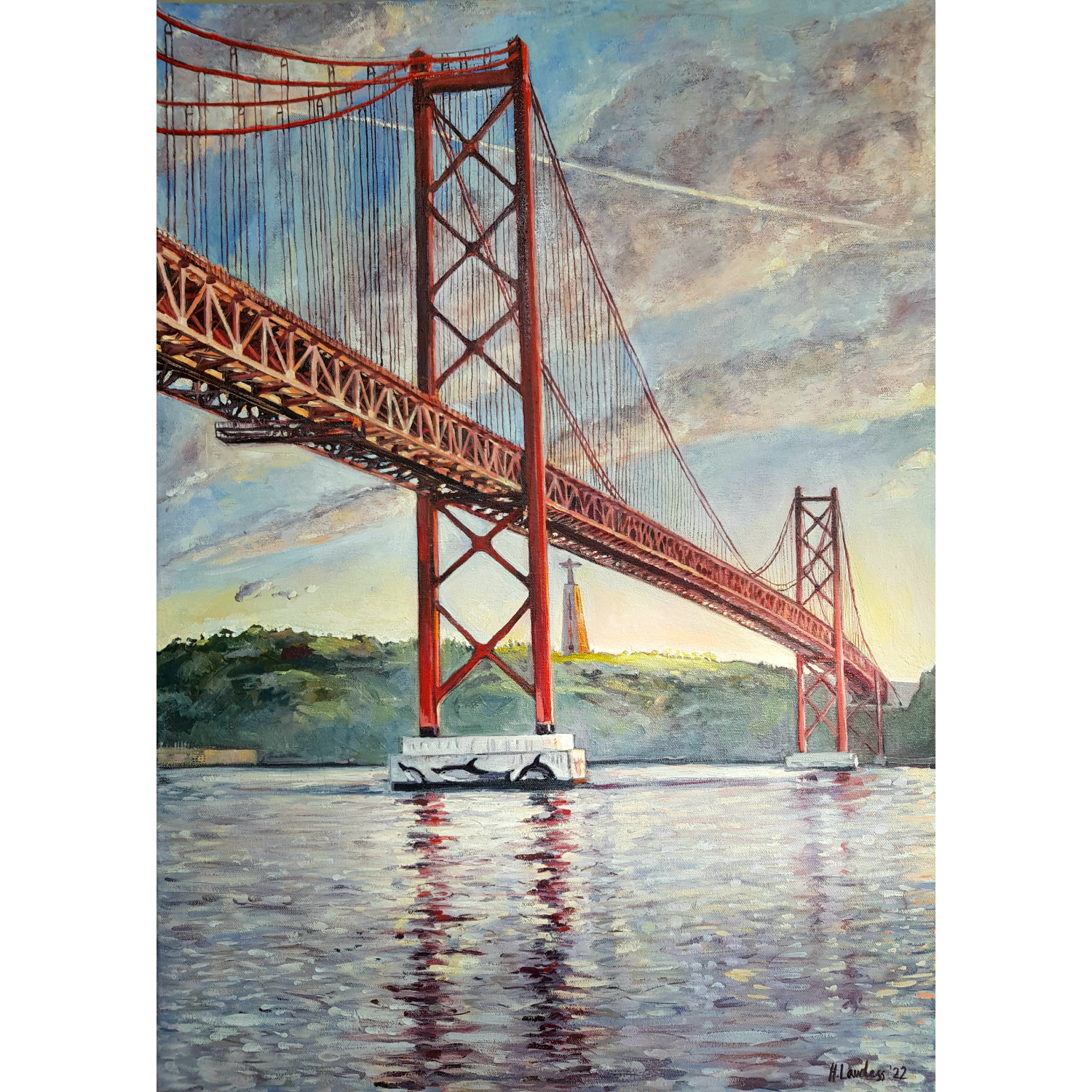 Ponte 25 de Abril | Harriet Lawless Artist | Original Oil Painting