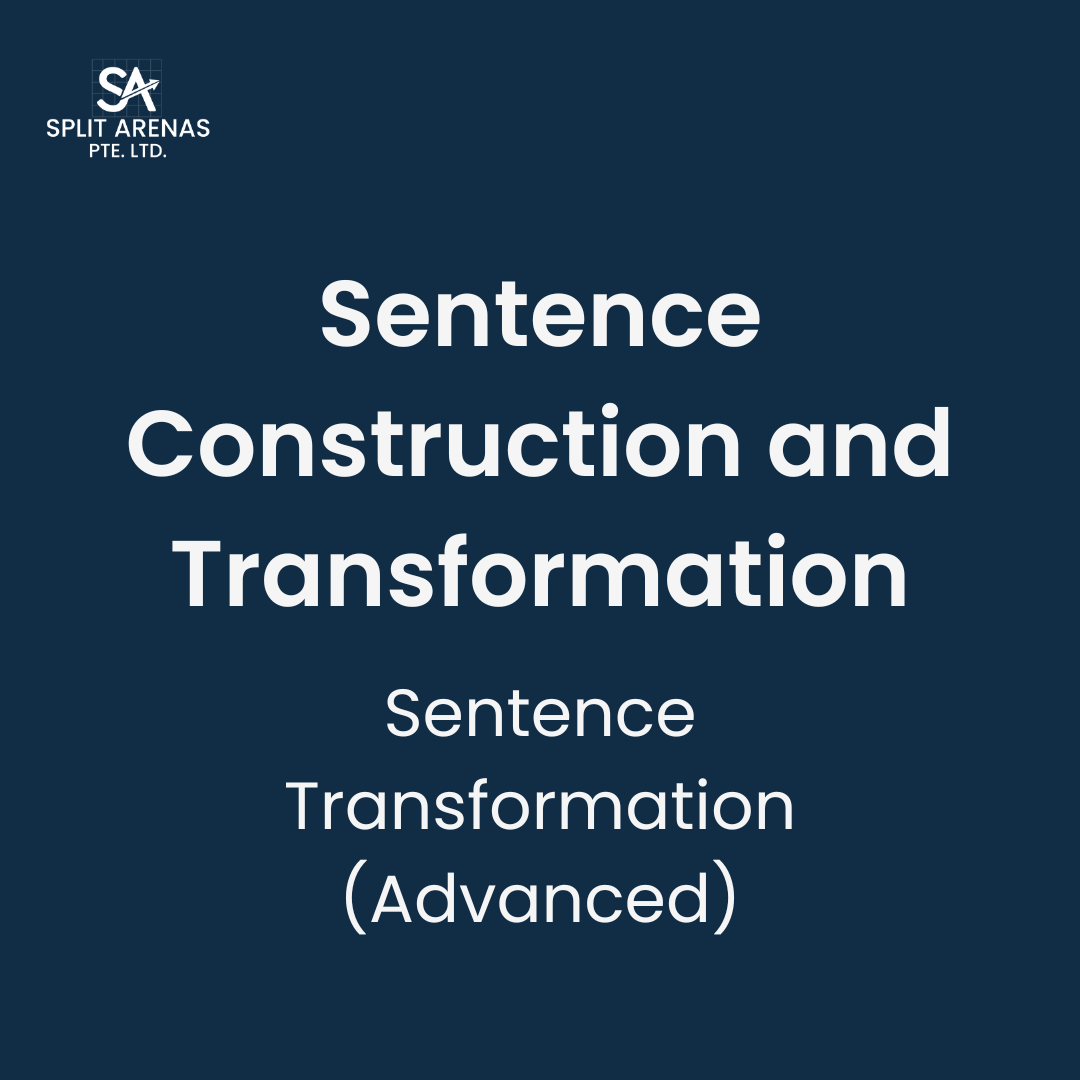 Sentence Construction and Transformation Worksheet - Sentence ...
