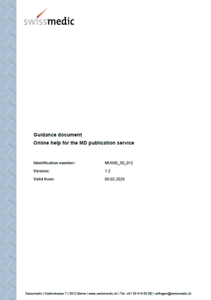 Swissmedic MD Publication Service – Updated Guidance Valid from Feb ...