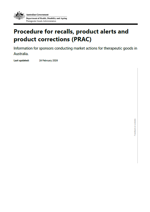 TGA Updates PRAC Guidance in 2026: Key Implications for Medical Device ...