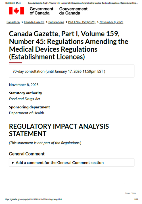 Health Canada Phase II: Modernizing the MDEL Framework – Key Impacts ...