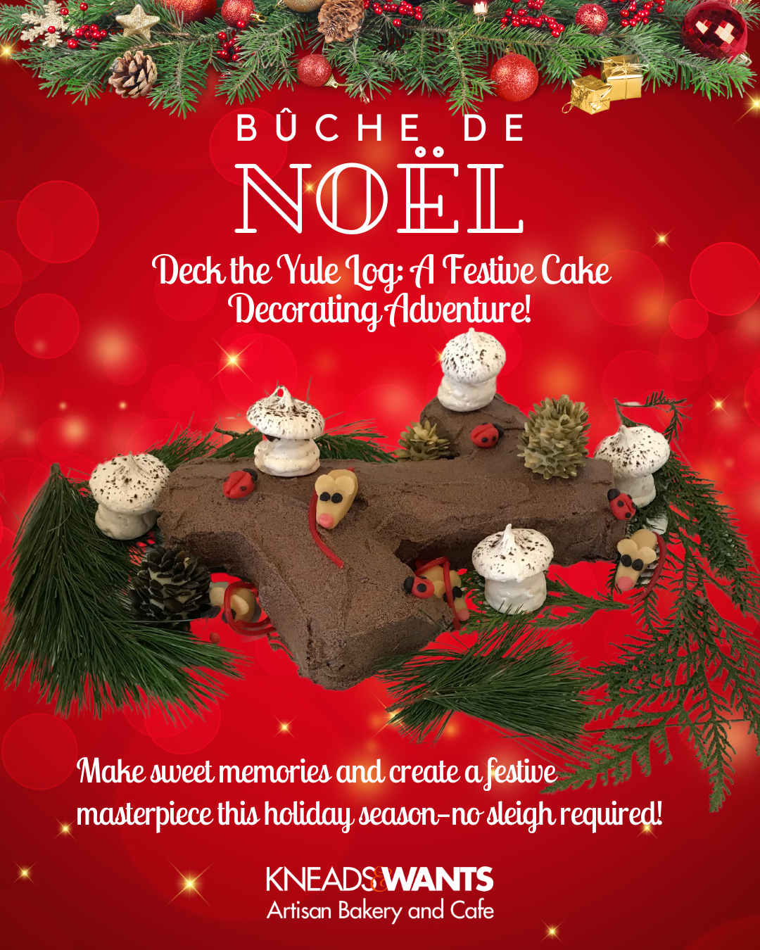 Decorate Your Own Bûche de Noël | Holiday Yule Log Cake Kit — Vibes in ...