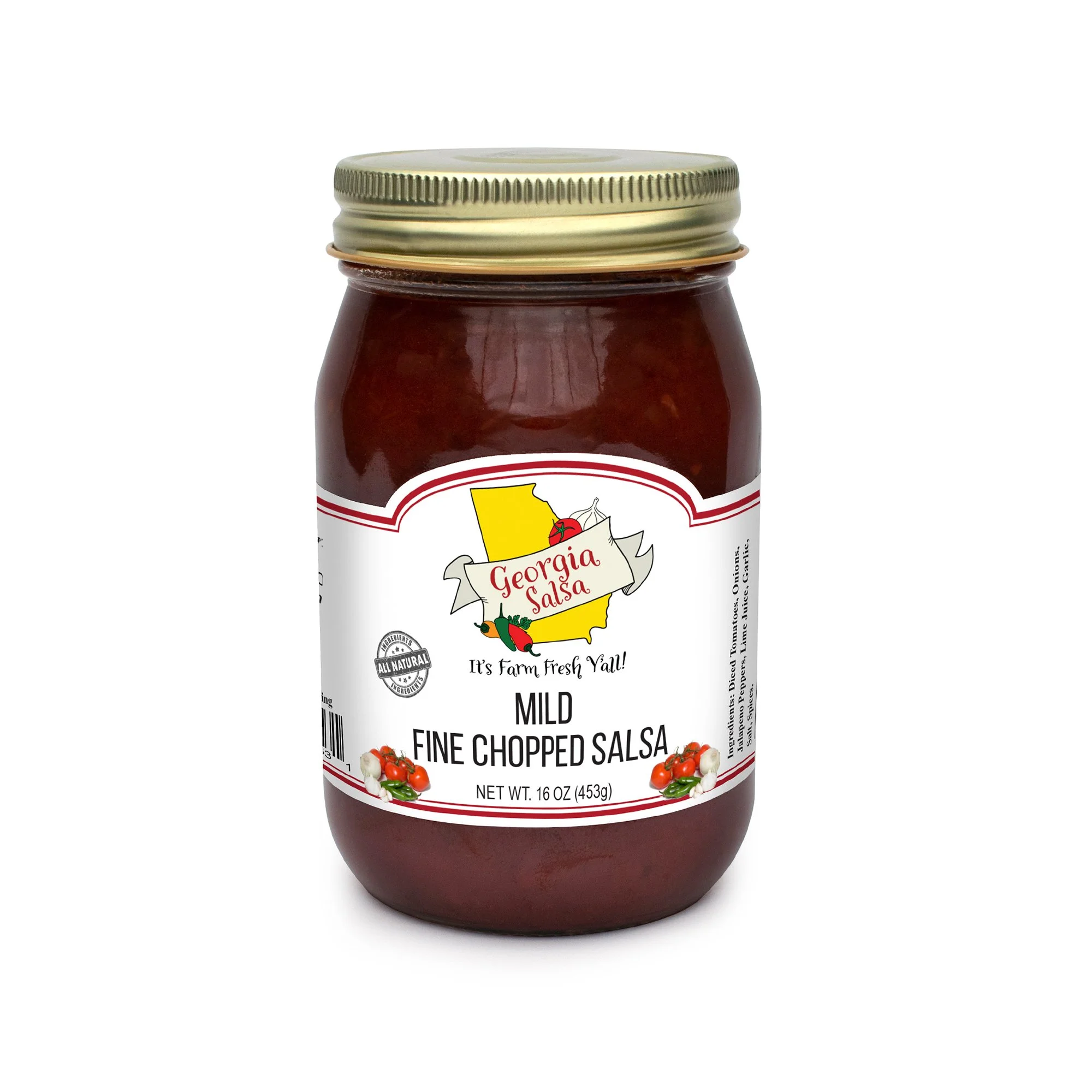 Mild Fine Chopped Salsa — Georgia Salsa