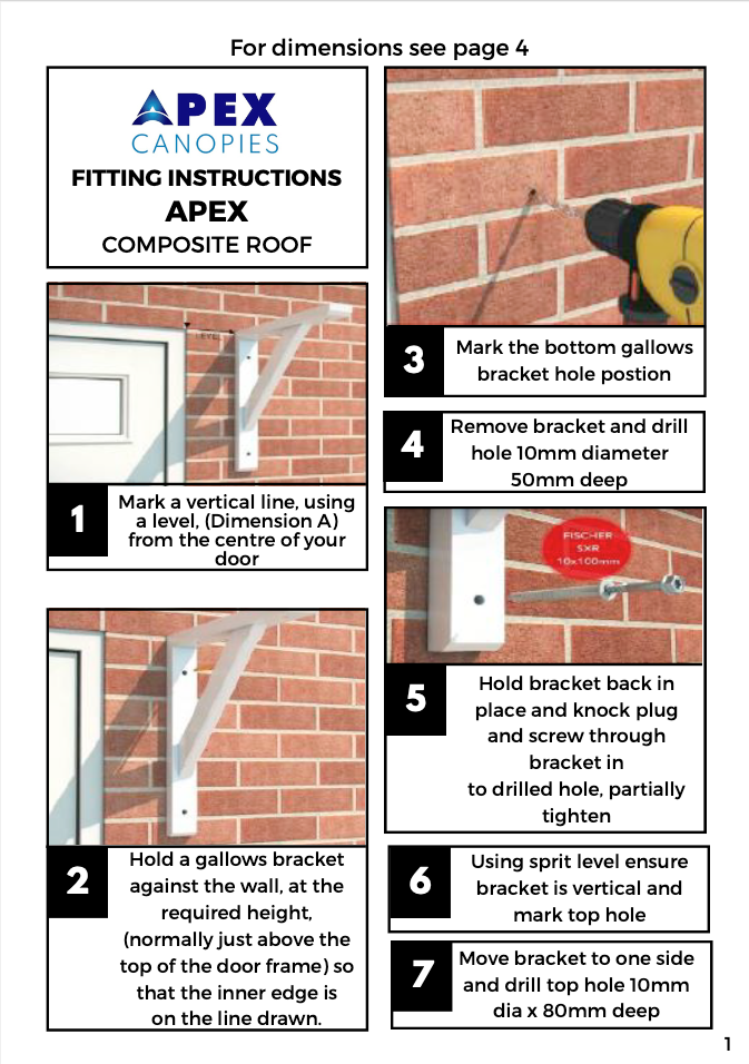 Door Canopy Installation Guides | Enhance Your Entrance — Apex Canopies ...
