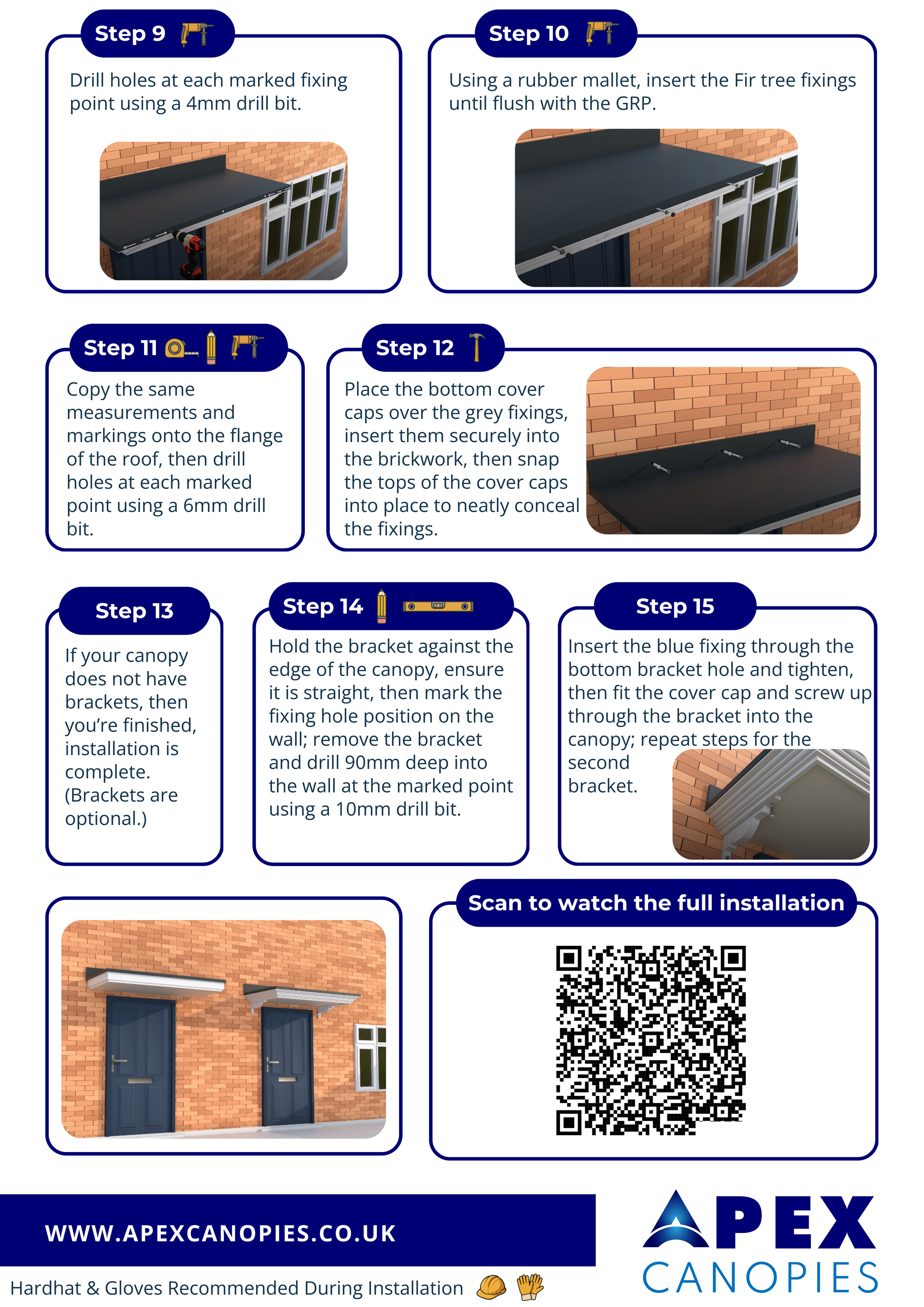 Door Canopy Installation Guides | Enhance Your Entrance — Apex Canopies ...