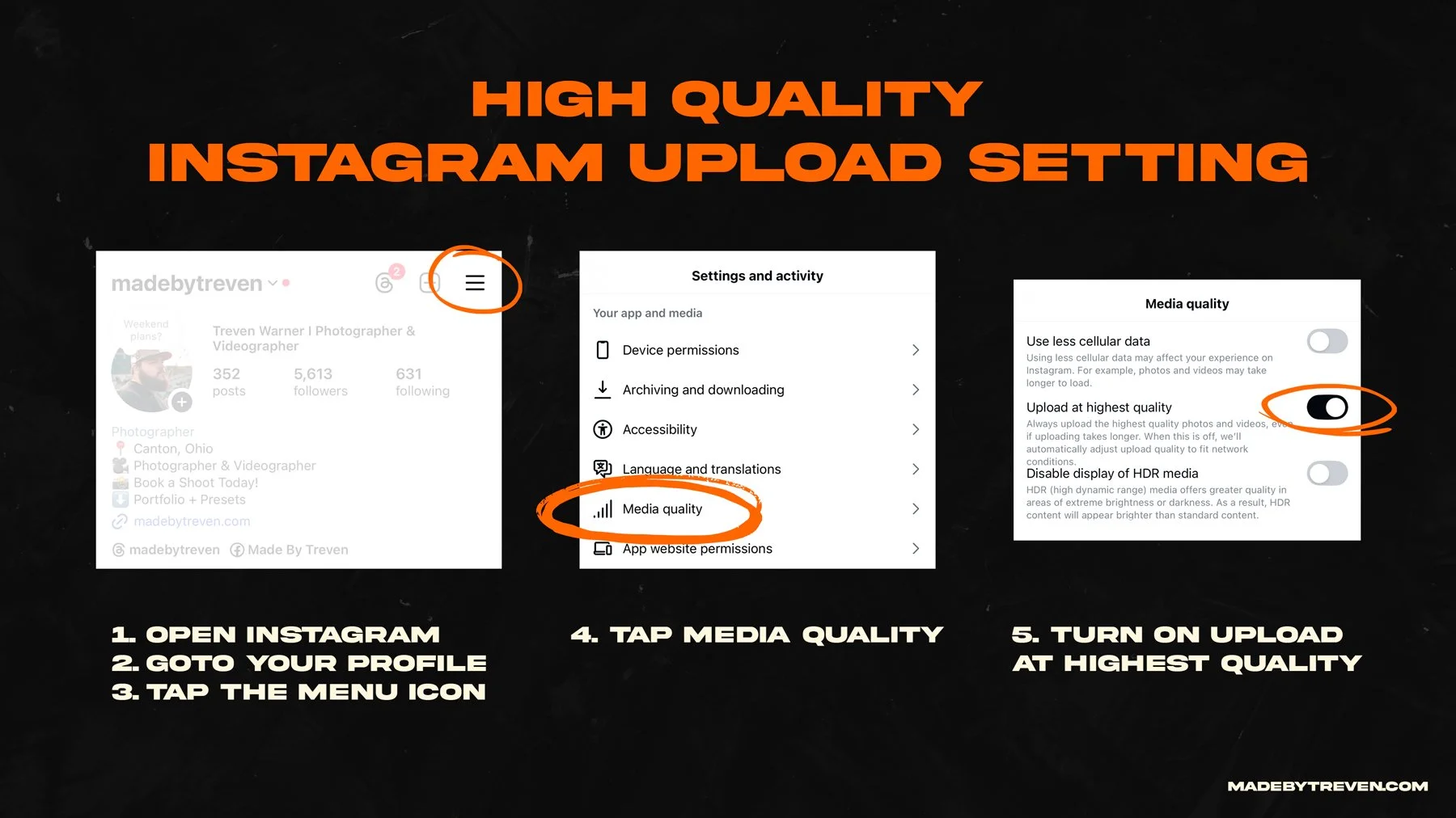 Best Instagram Export Settings 2025 for Lightroom — Made By Treven