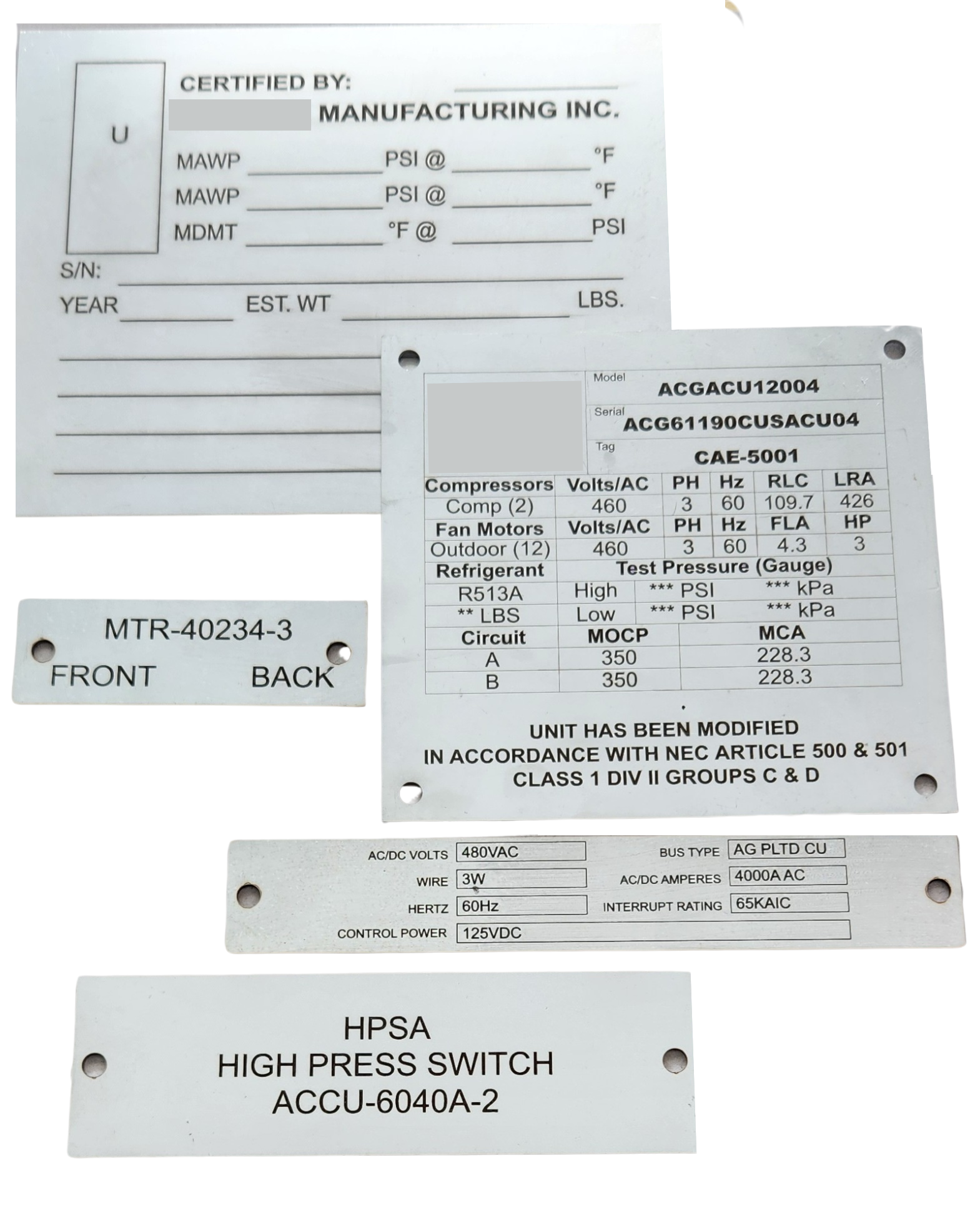 Nameplates — PRECISION NAMEPLATES LLC