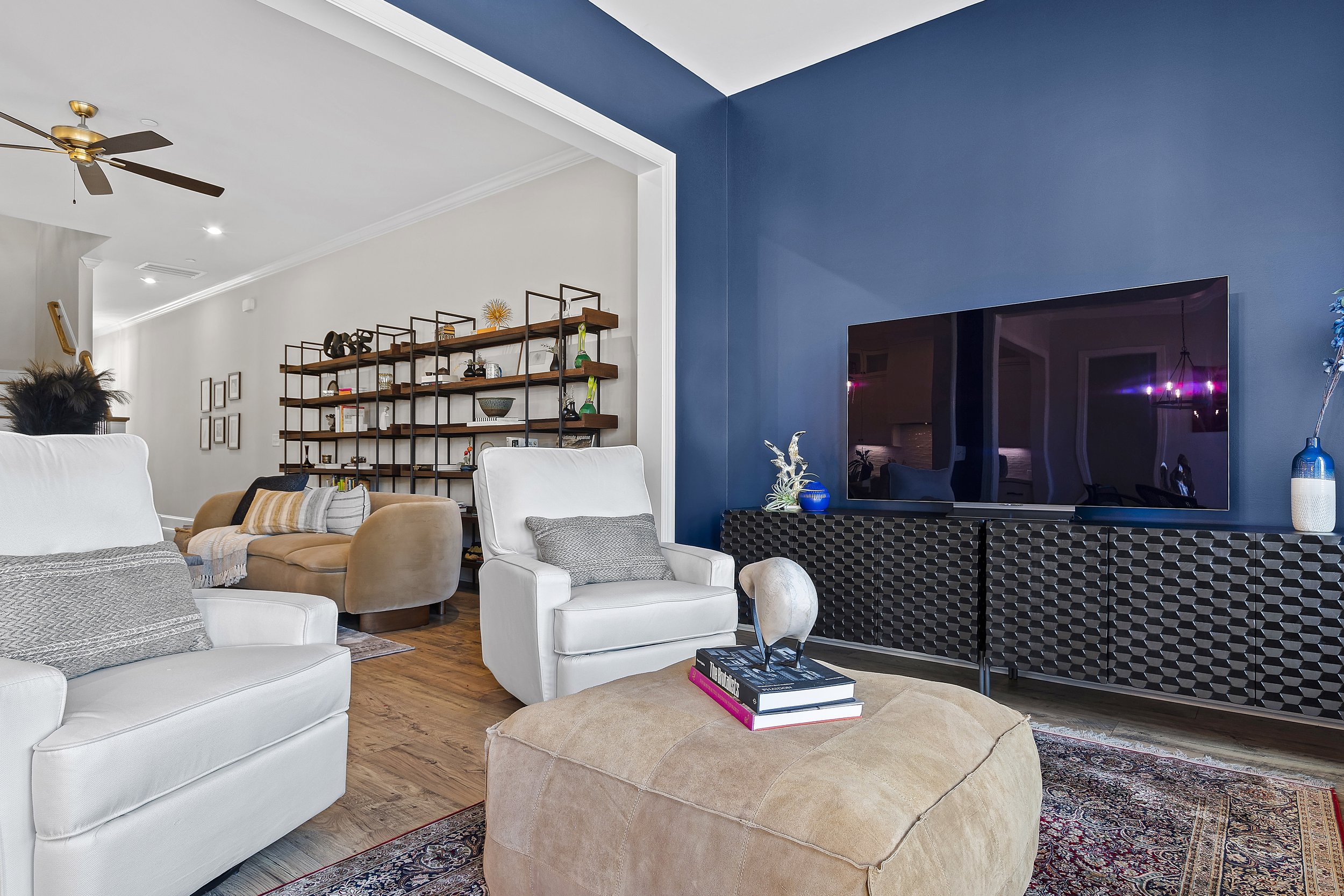 Electric Blue Living Room
