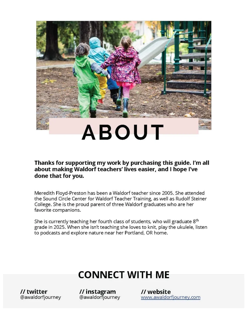 Grade 1 Basics — A Waldorf Journey