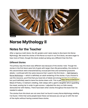 Grade 4 Norse Mythology # 1 — A Waldorf Journey