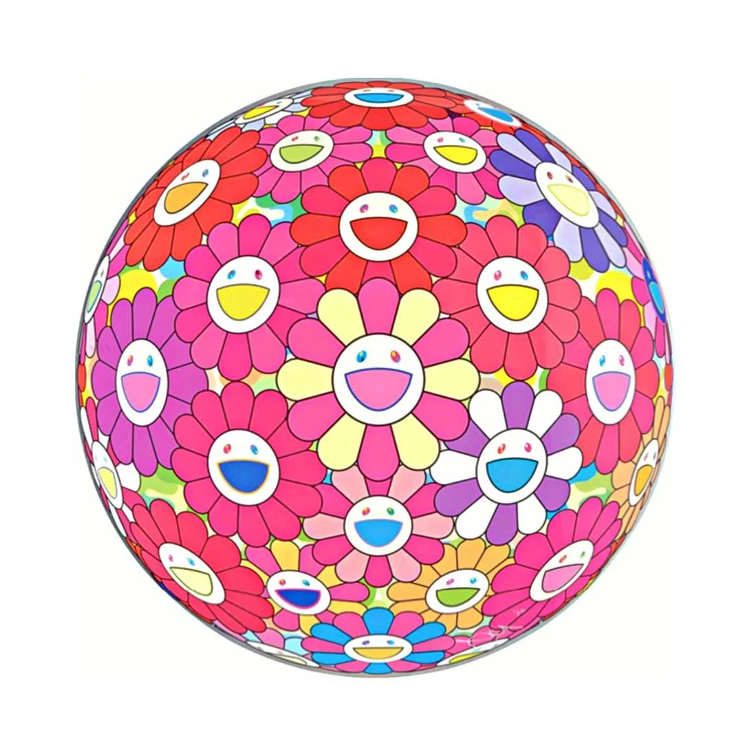 The Flowerball series by Takashi Murakami showcases his iconic smiling ...