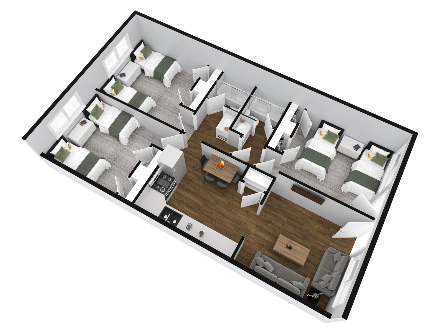 Student Apartment Floor Plans Near USU — University Landing Logan