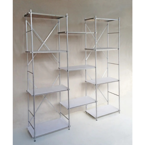 White Collapsible bookcase Portable Display Shelves – Six Foot Wall ...