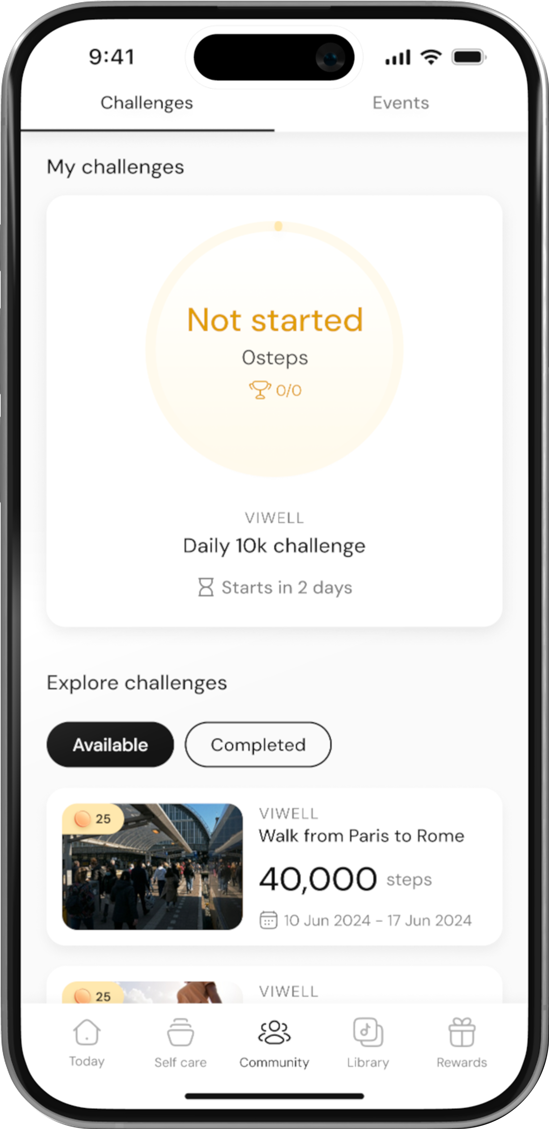 How to find and join a challenge — VIWELL