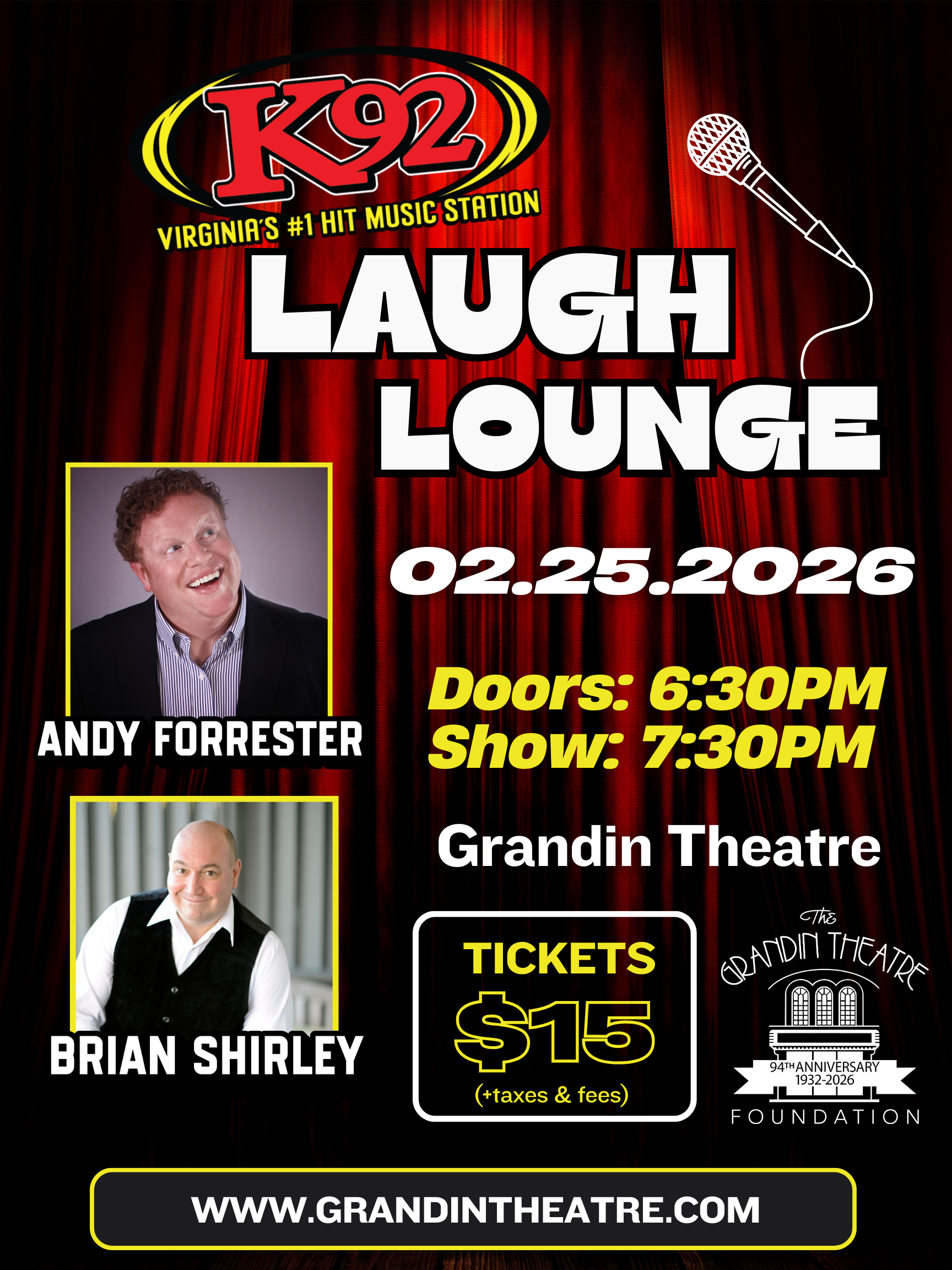 THE K92 LAUGH LOUNGE — Grandin Theatre