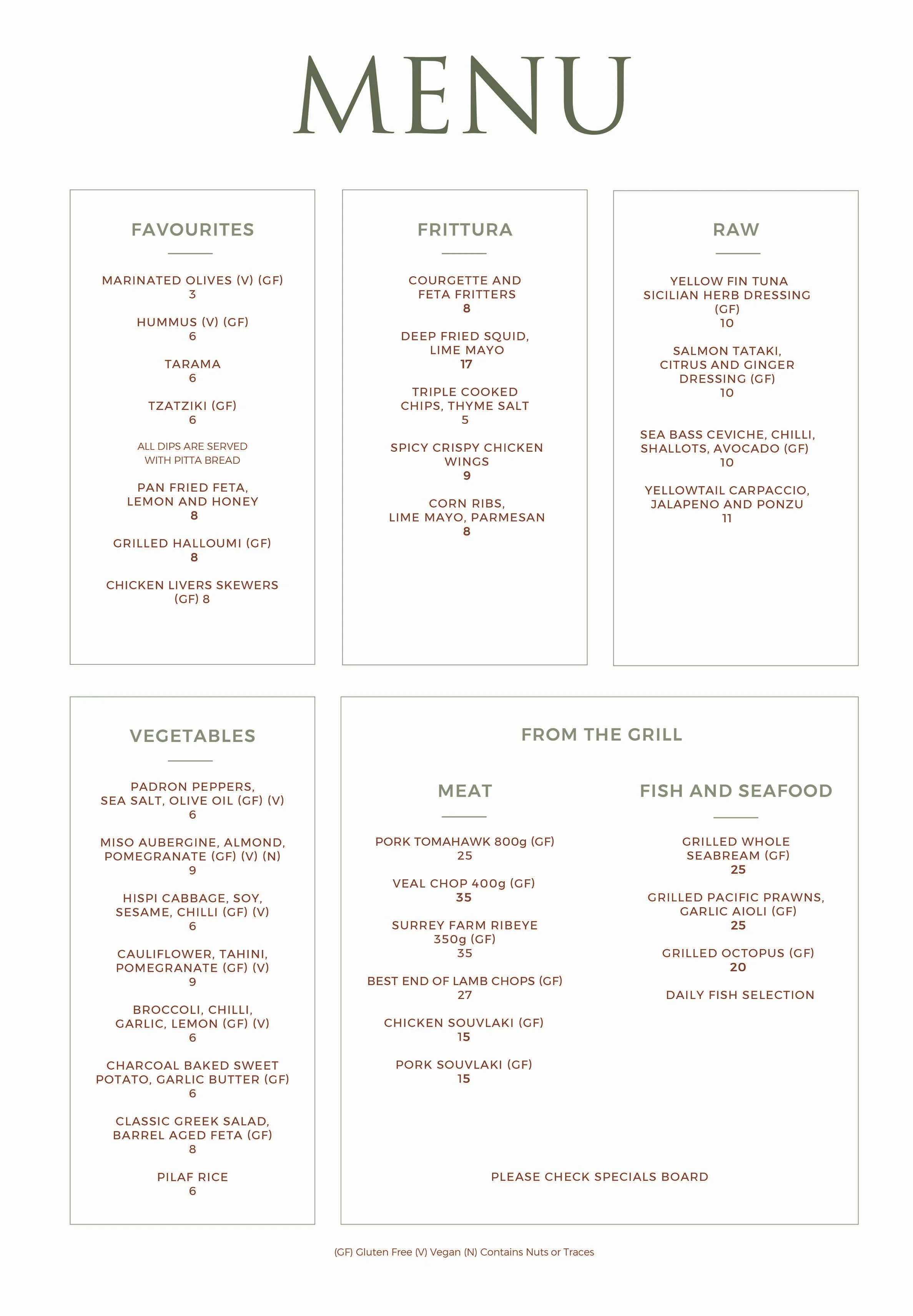 Menu — ODOS