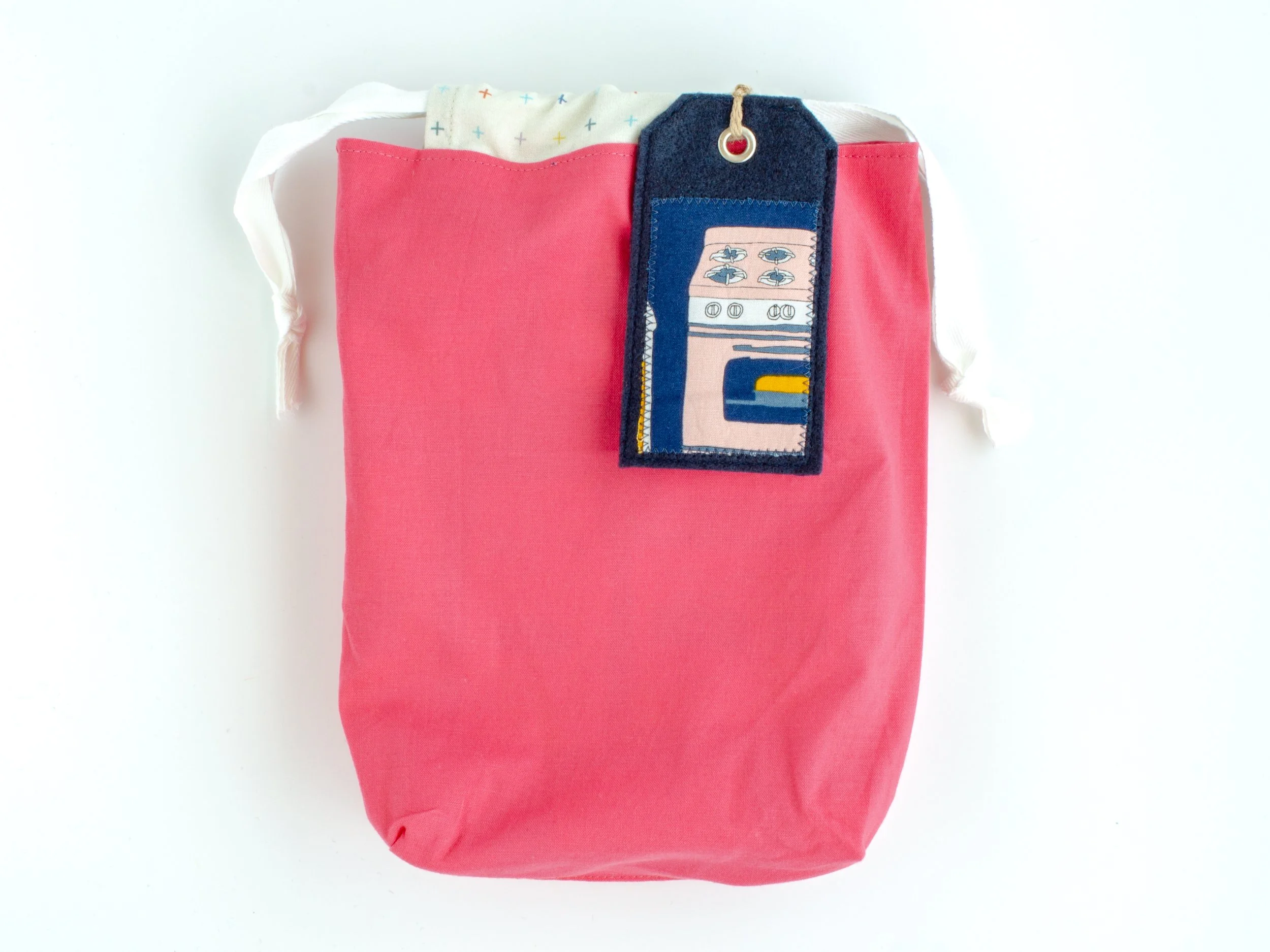 Reusable Gift Bag with Playful Red Deer Design – Eco-Friendly Fabric ...