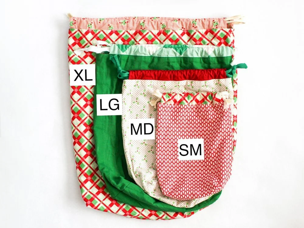 Jolly Stockings + Holiday Red Heirloom Gift Bag - Set of 3 (SM, MD, LG ...