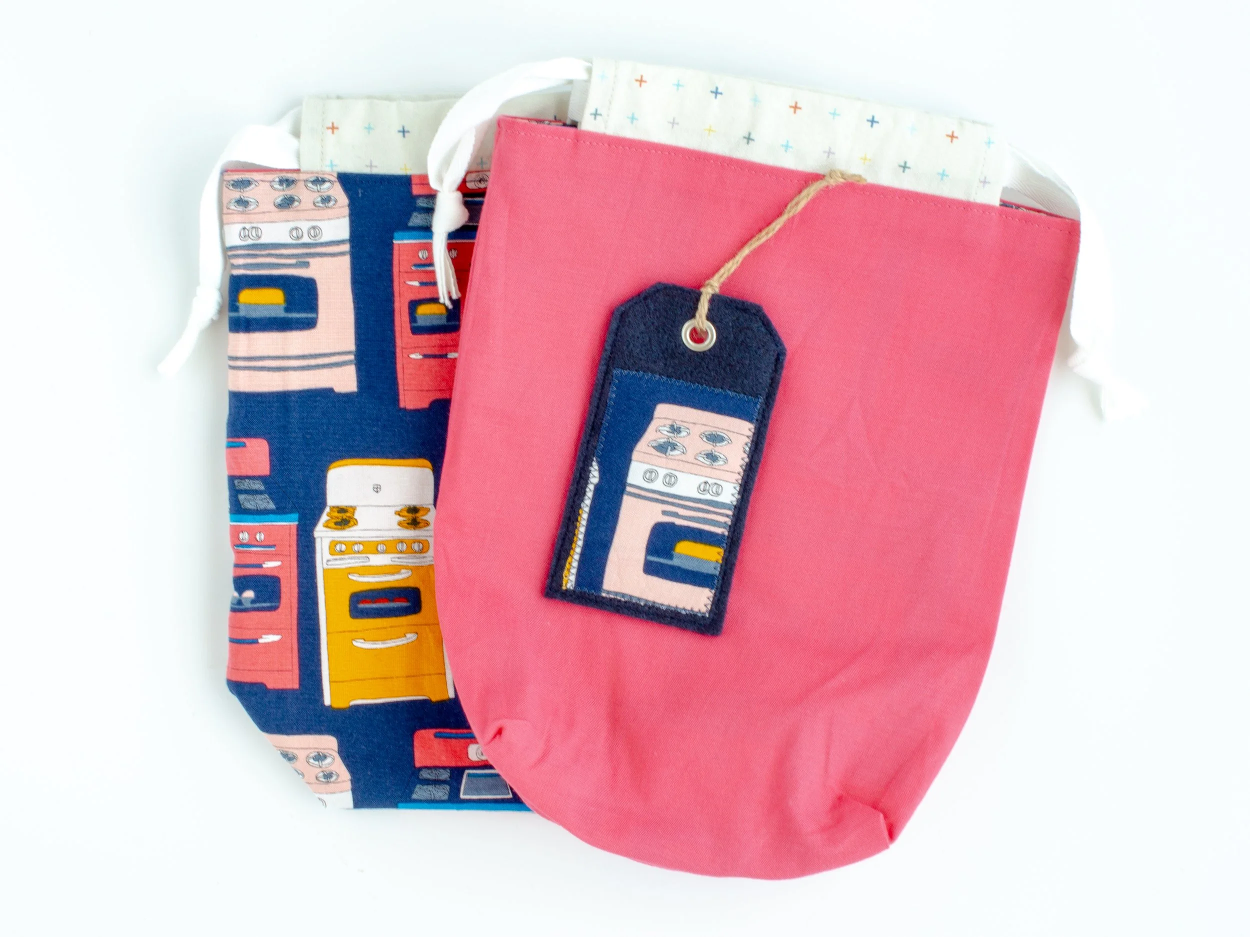 Reusable Gift Bag with Playful Red Deer Design – Eco-Friendly Fabric ...