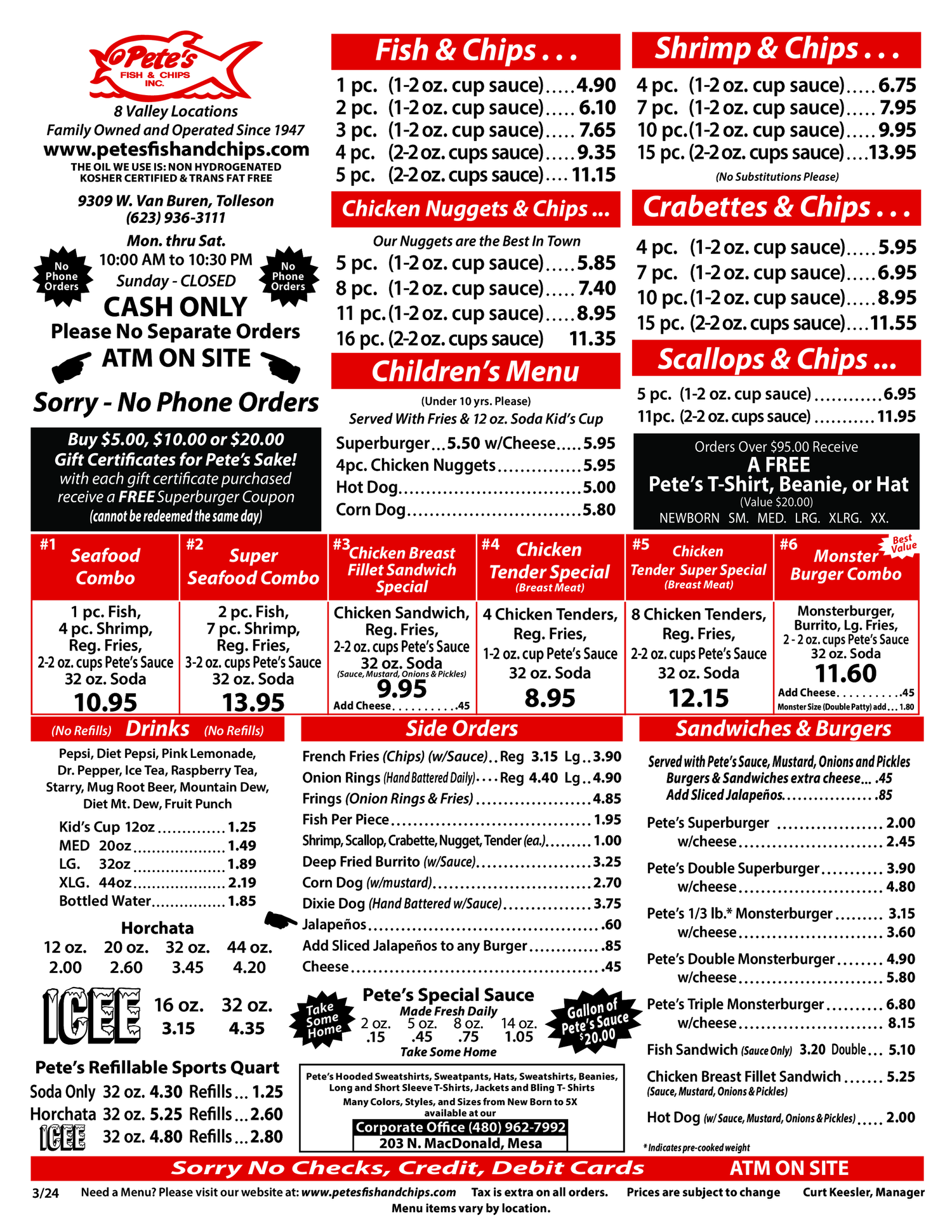 9309 West Van Buren, Tolleson — Pete's Fish & Chips