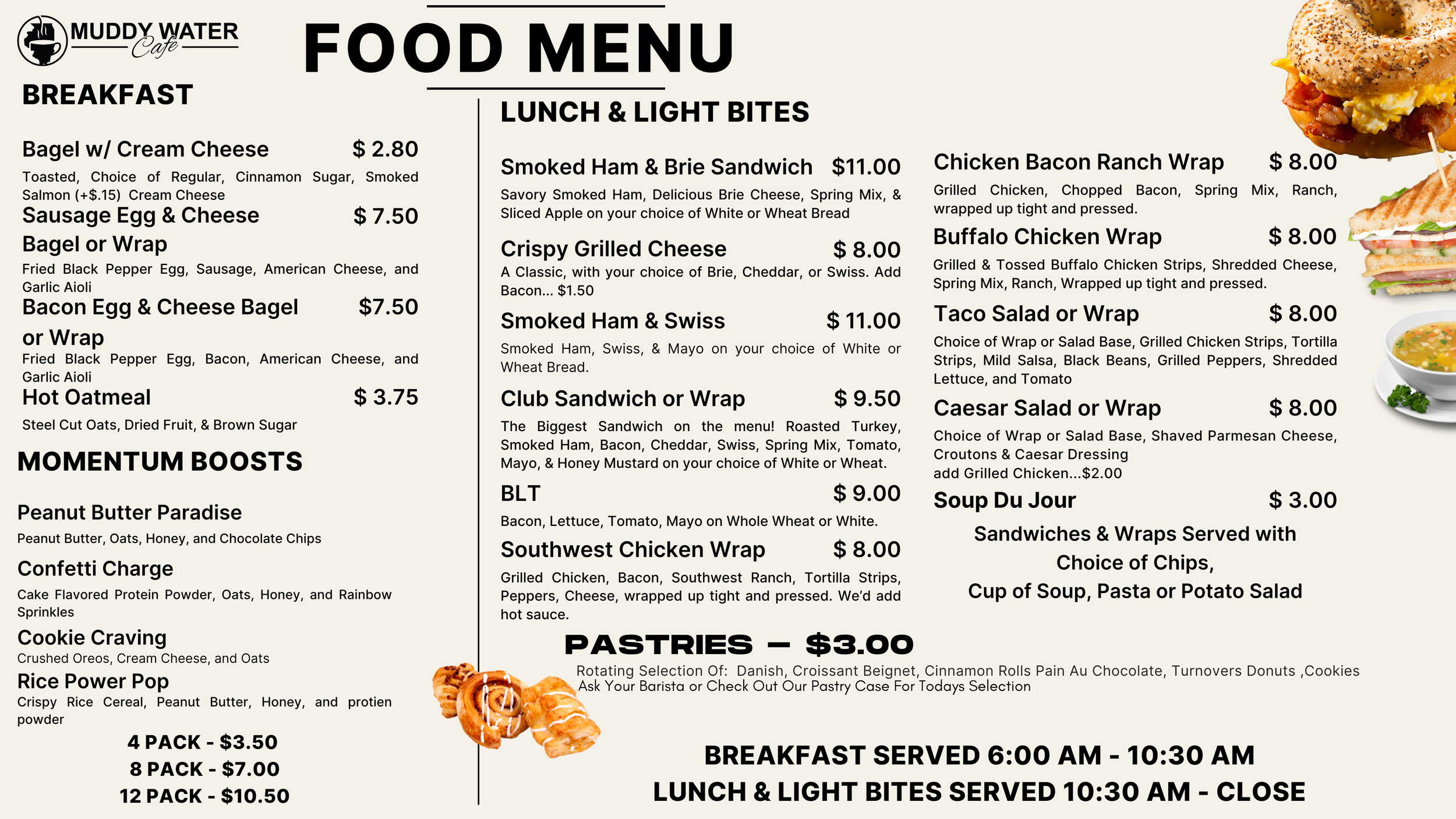 Menu 1 — Muddy Water Cafe