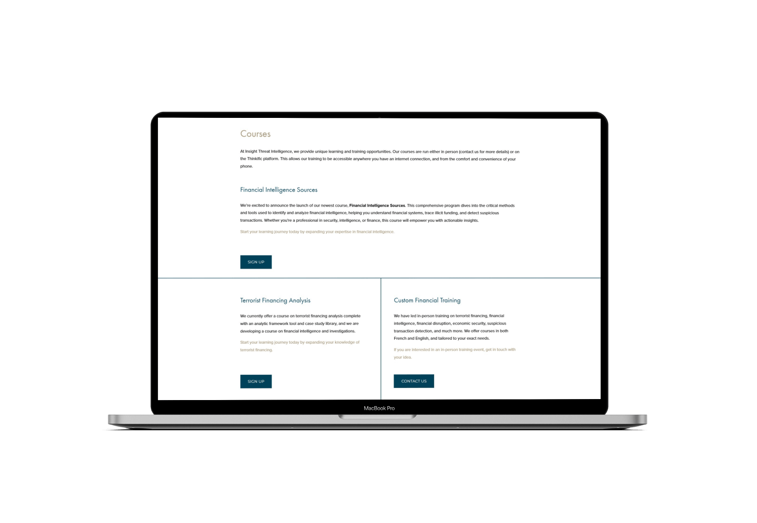 Insight Threat Intelligence - Consulting Website — Minimist Web Design