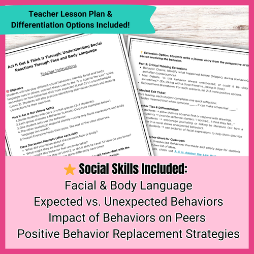 A 5 Is Against the Law | 250+ Page SEL, Social Skills, and Behavior ...