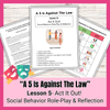 A 5 Is Against the Law | 250+ Page SEL, Social Skills, and Behavior ...