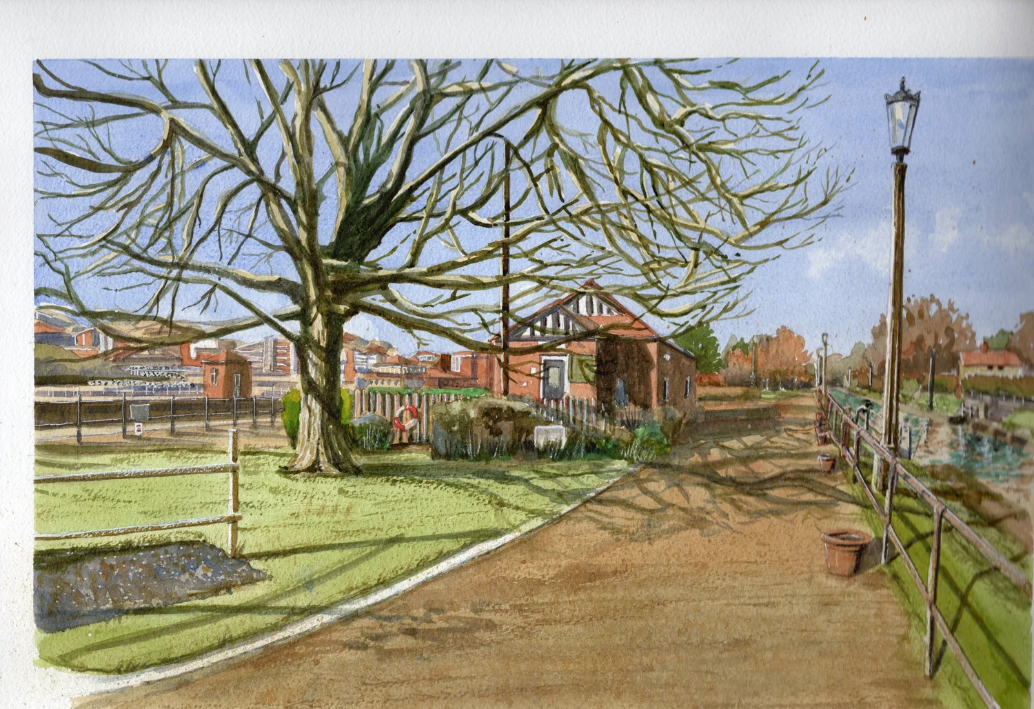 Teddington Lock — Thames Path Sketch Journal Walks