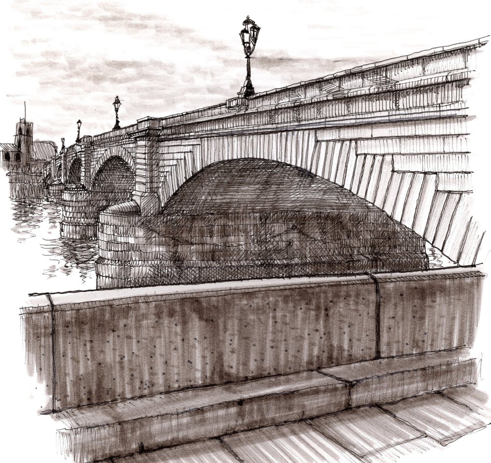 Putney Bridge — Thames Path Sketch Journal Walks