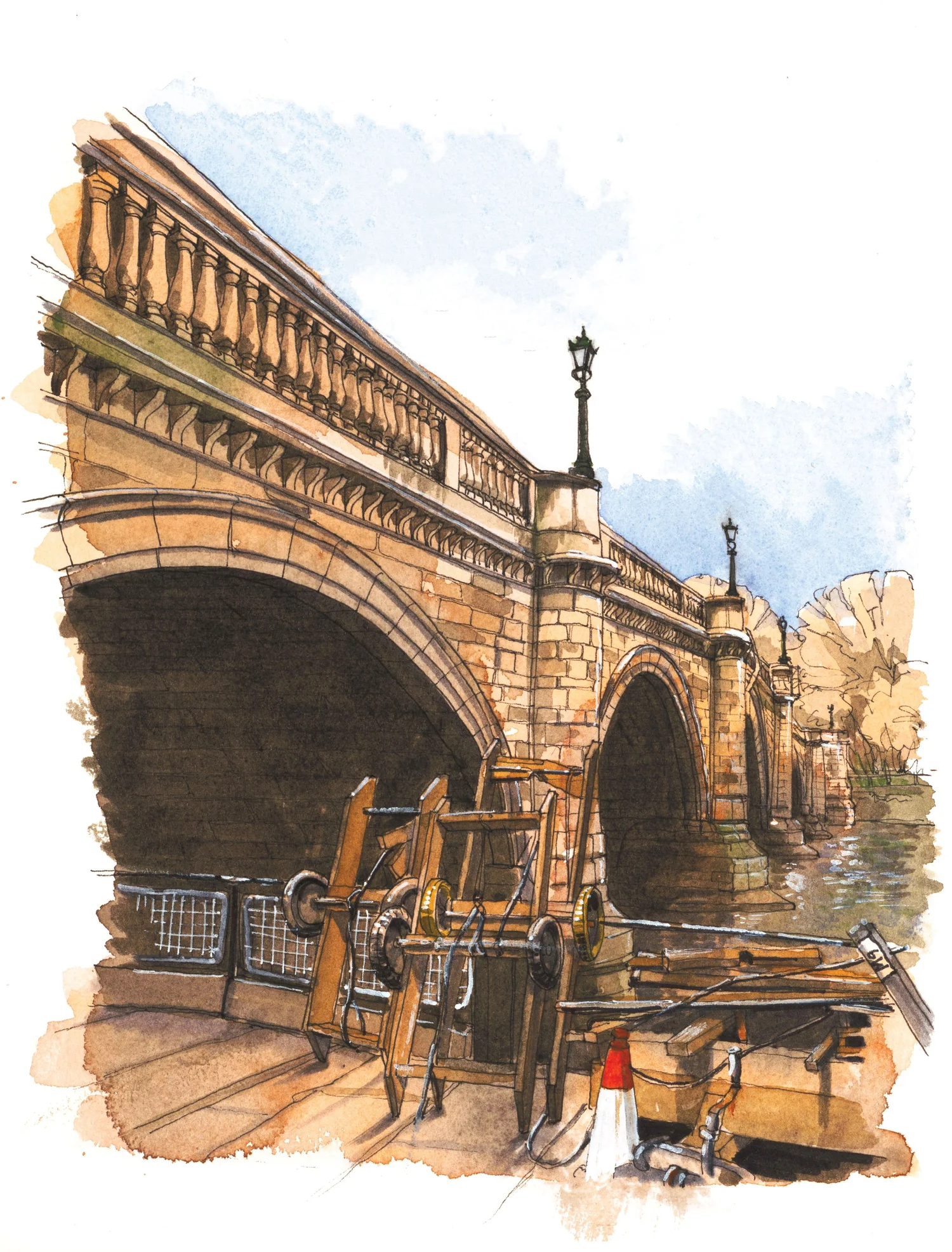 Richmond Bridge — Thames Path Sketch Journal Walks