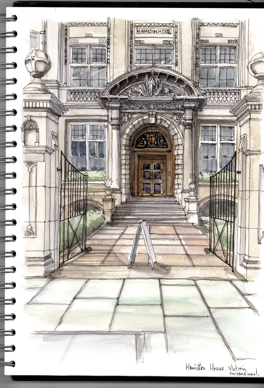 Hamilton House — Thames Path Sketch Journal Walks