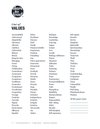List of Values — Root and Renew Coaching