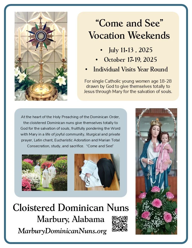Upcoming Vocation Retreats — Dominican Monastery of St. Jude
